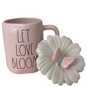 Rae Dunn | Other | New Rae Dunn Let Love Bloom Pink Mug Flower ...